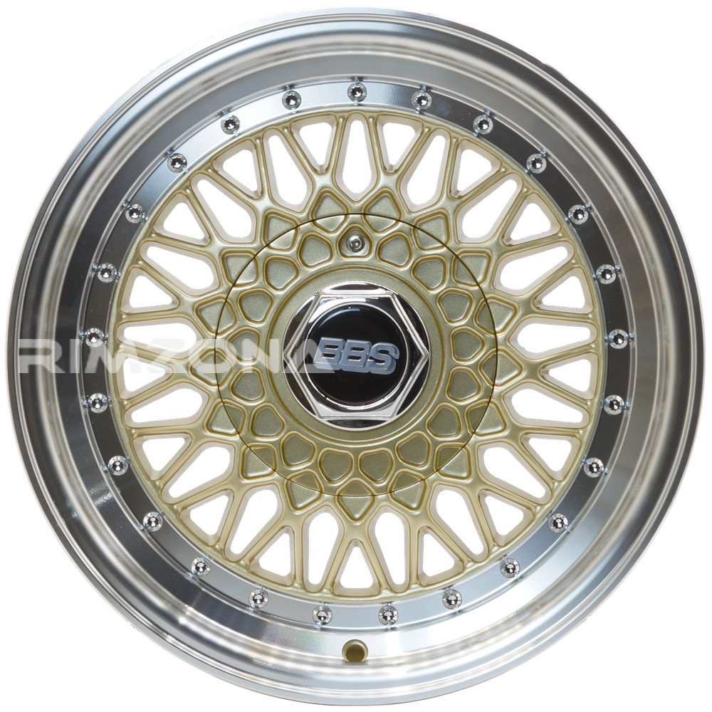 Литые диски A-Rims BBS RS R15 8J 4x100/4x114.3 ET20 dia 73.1 (ЗОЛОТОЙ С ХРОМИРОВАННЫМИ БОЛТИКАМИ ...